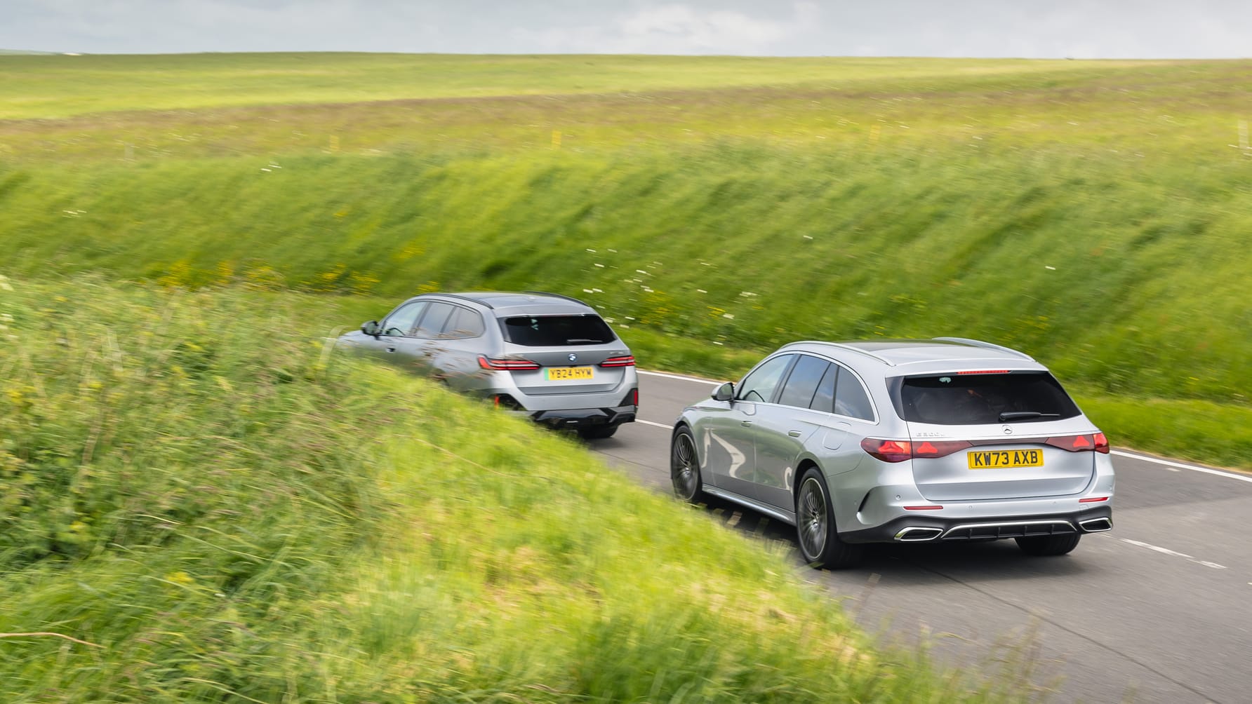 BMW i5 Touring vs Mercedes E-Class Estate | Top Gear