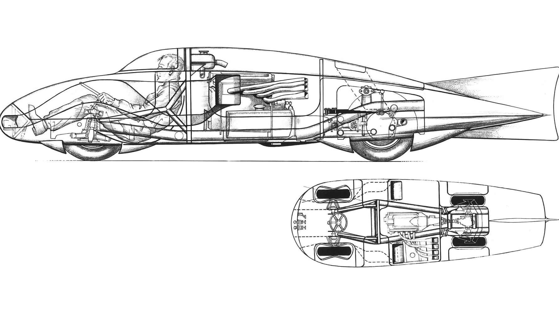 The MG EXE181 concept pays homage to the EX181 Land Speed car of 1957 ...