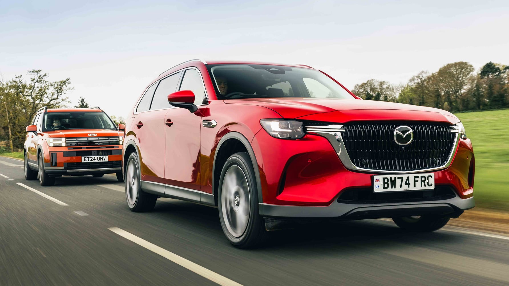 Battle of the seven seaters: Hyundai Santa Fe vs Mazda CX-80 | Top Gear