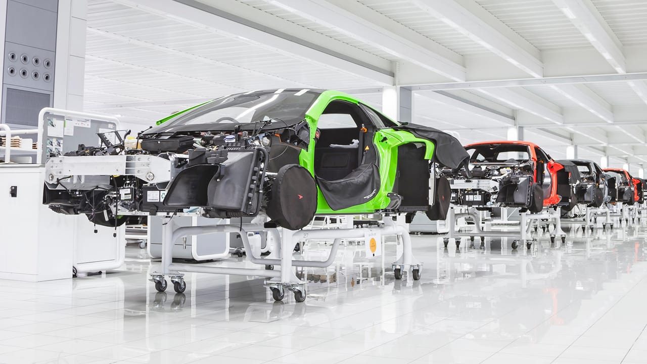 Photo of the day: McLaren's spotlessly clean production line | Top Gear