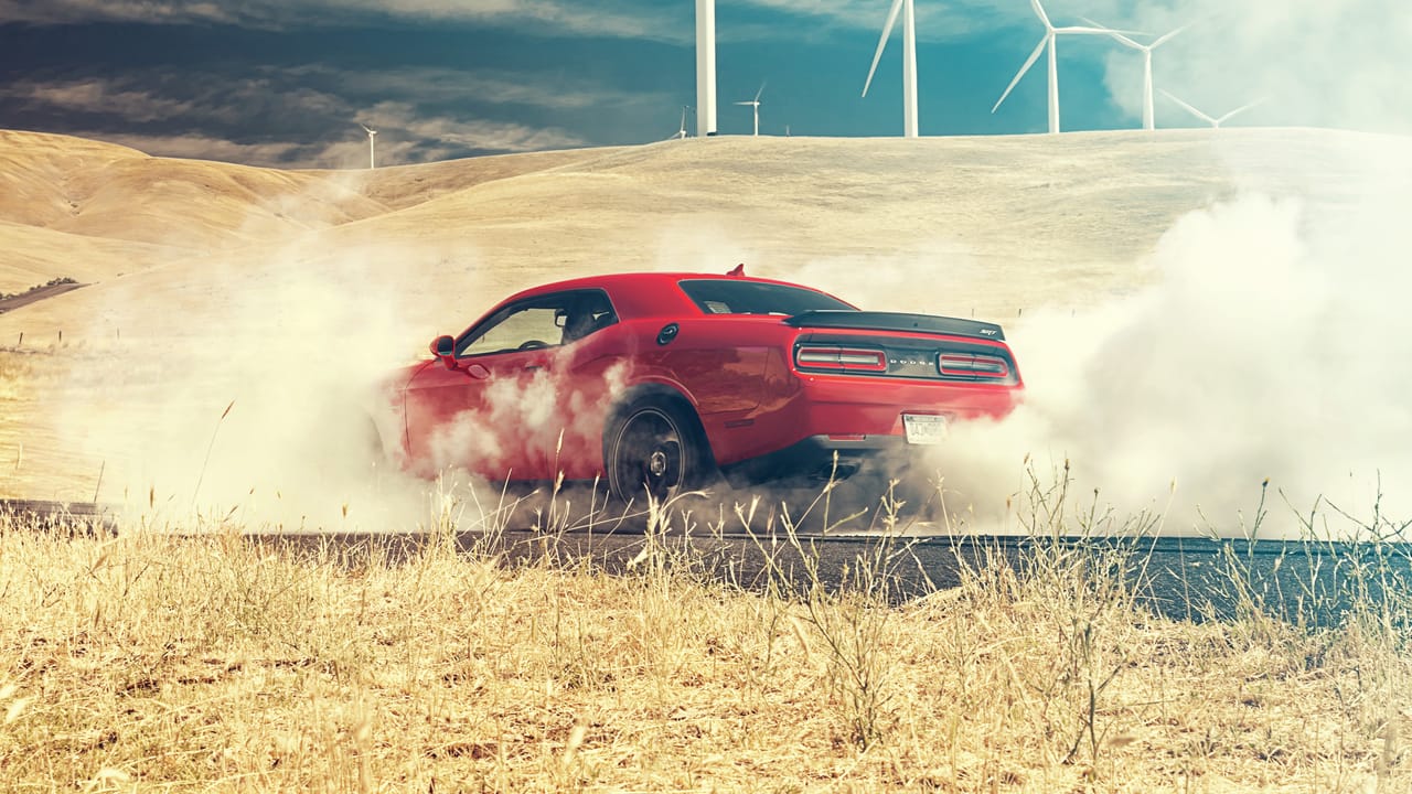Photo of the day: a 707bhp Hellcat doing what it does best | Top Gear