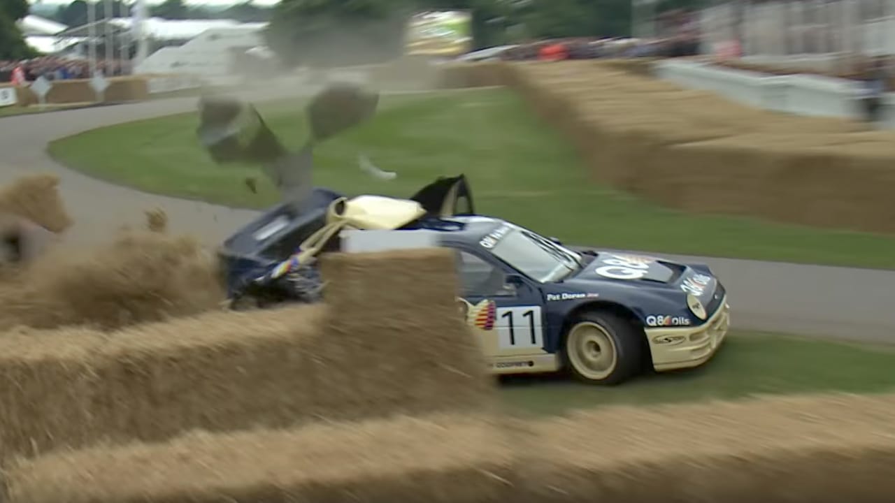 Watch: Ford RS200 Evo 2 crashes at Goodwood | Top Gear