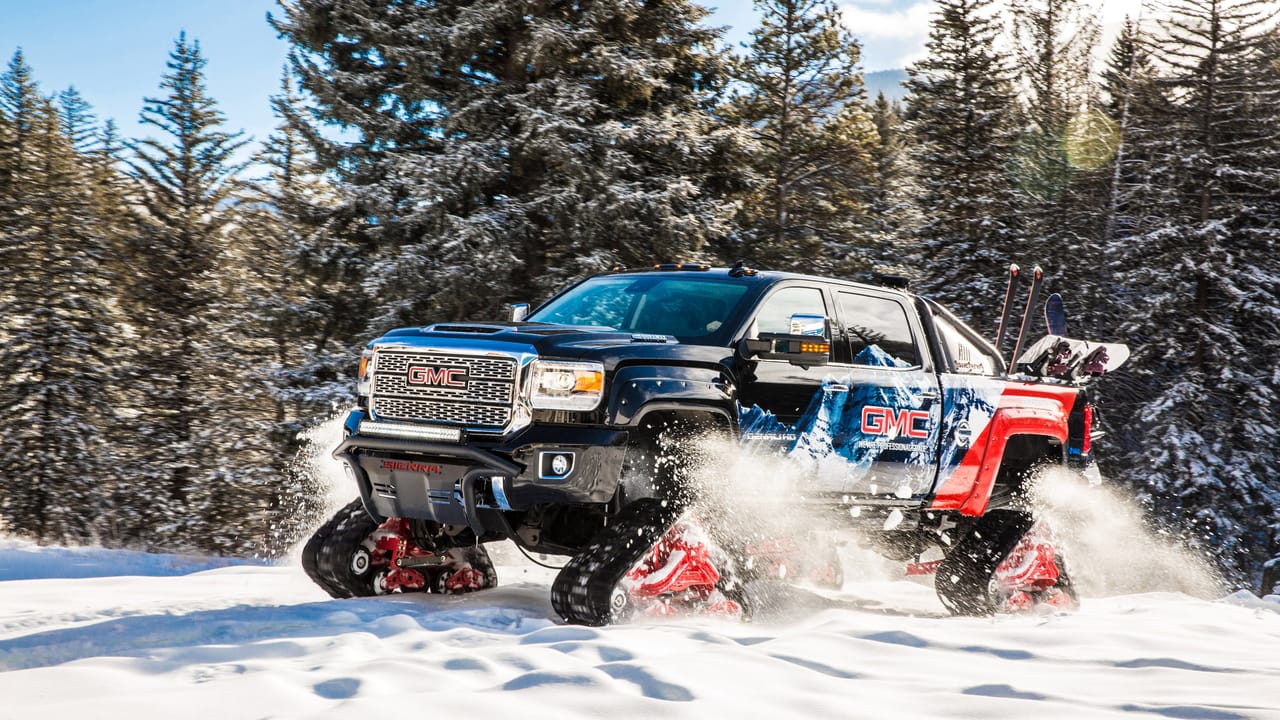 GMC has built a monstrous 910lb ft Sierra 4x4 on tracks | Top Gear