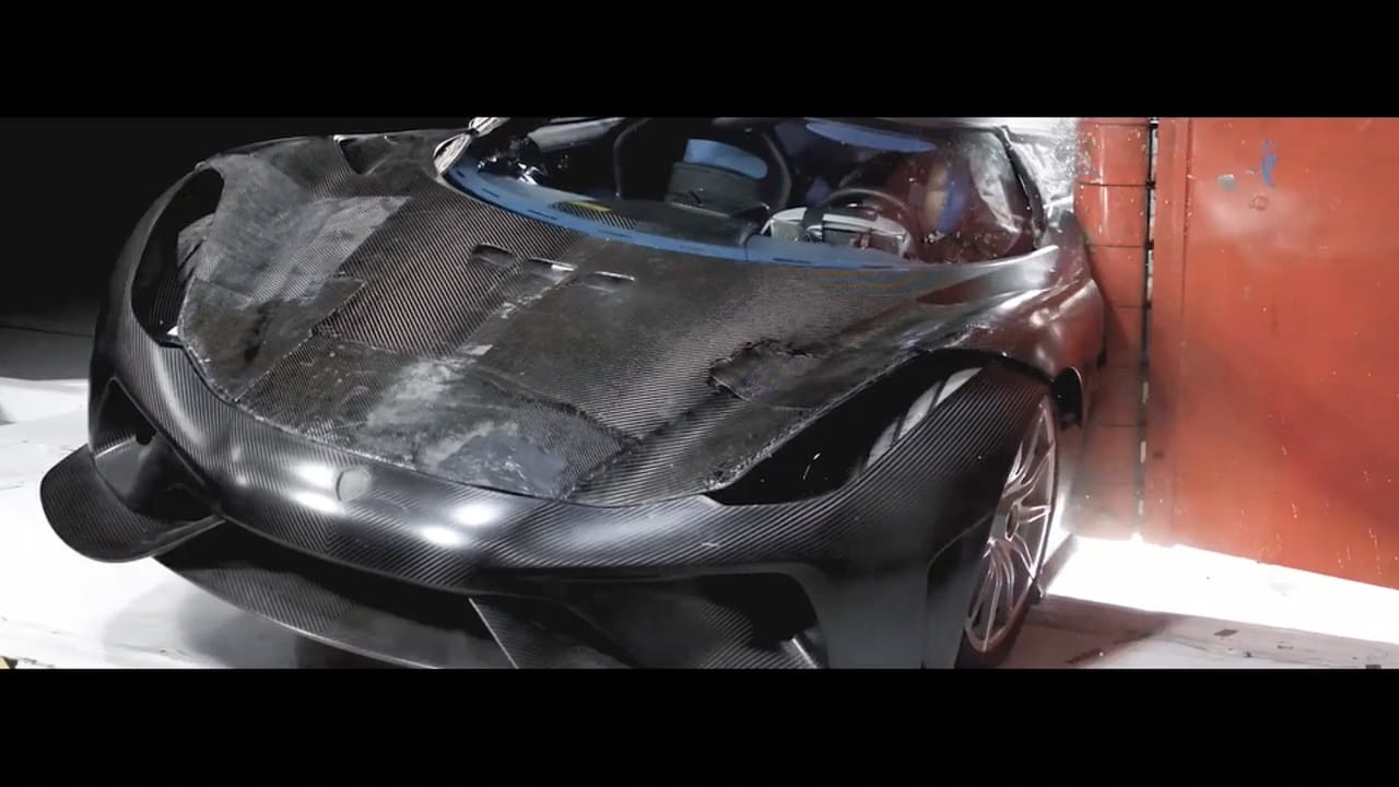 Watch Koenigsegg deliberately smash up a Regera | Top Gear