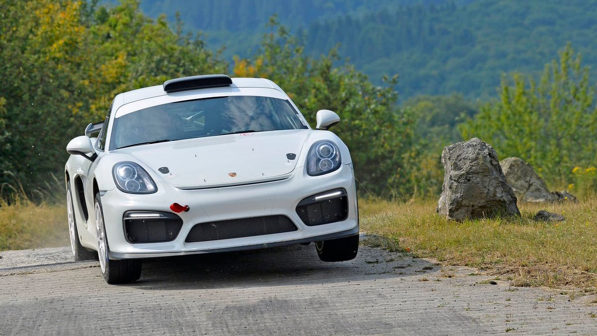 Check out this Porsche Cayman GT4 rally car | Top Gear