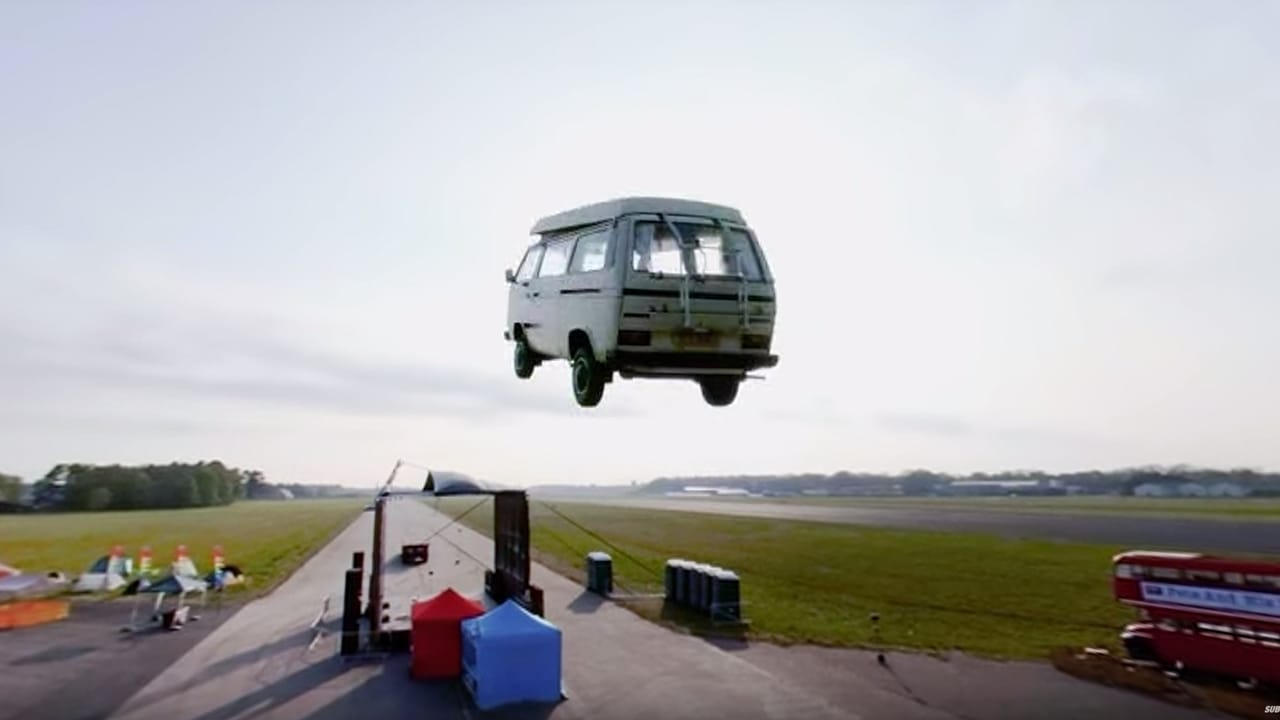 Take the wheel in Top Gear’s VW Campervan jump! | Top Gear