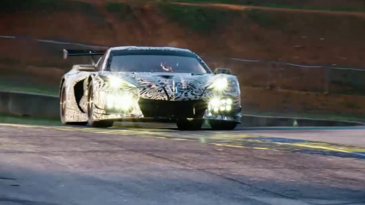 Here's your first (grainy) look at Chevy’s new Corvette C8.R racer ...