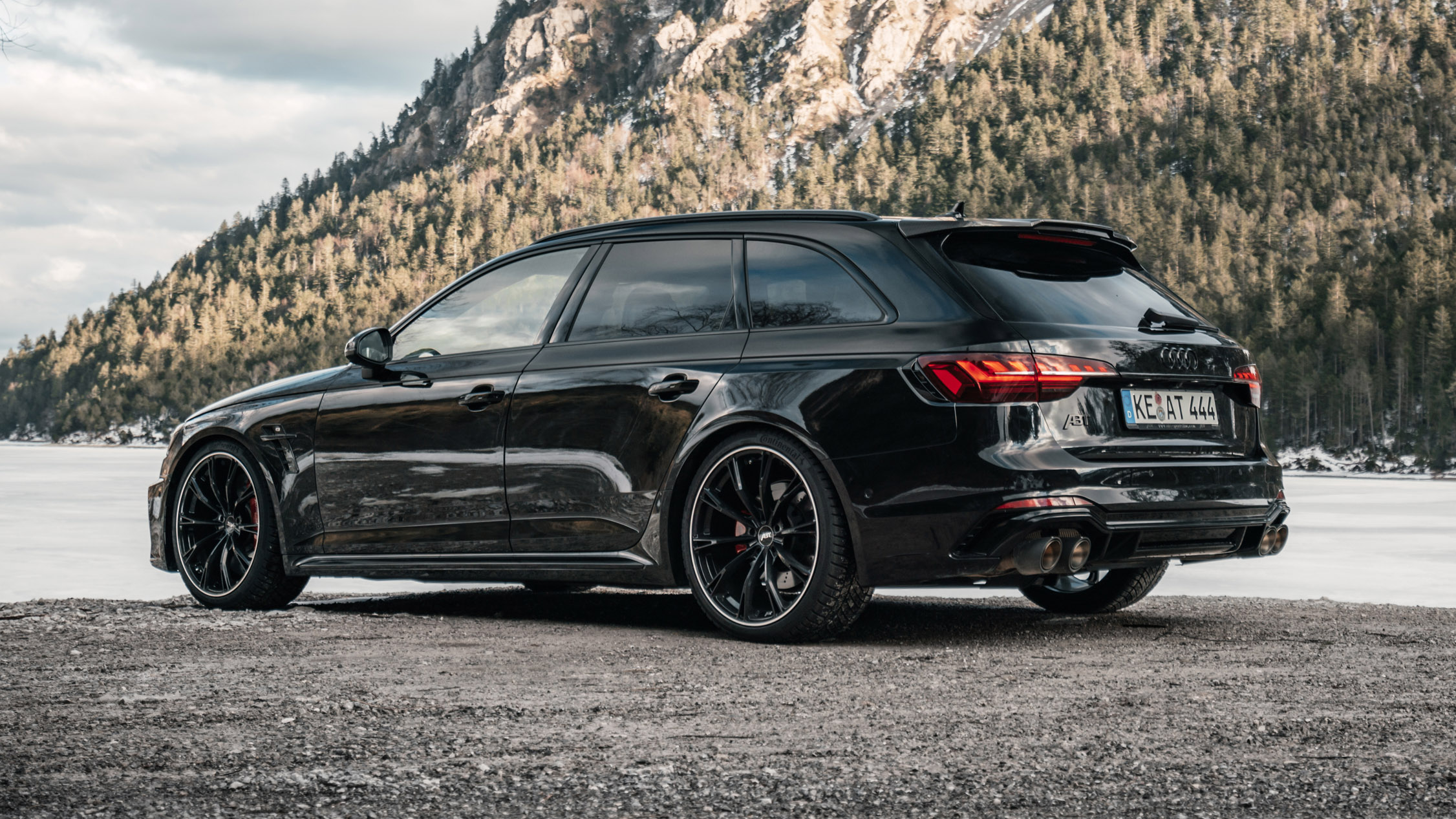 Audi Rs4 Modified Rear Valance Audi RS4 B9 / B9 Facelift Gloss Black