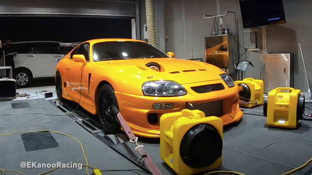 Watch this 2,000bhp Toyota Supra attempt to shred a dyno | Top Gear