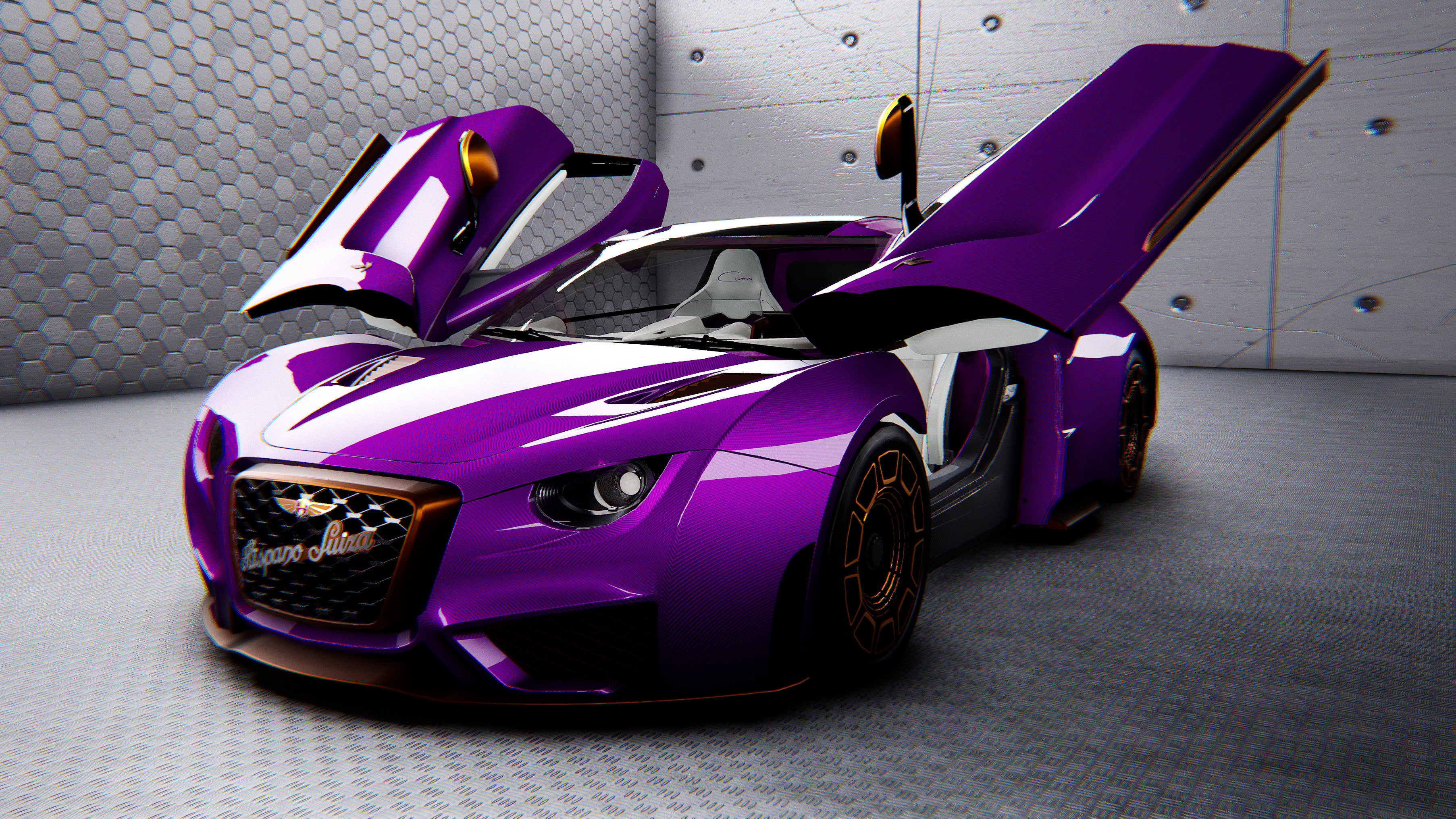 purple car