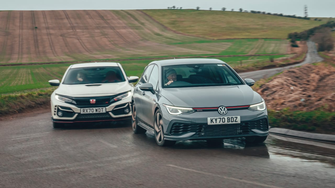 VW Golf GTI Clubsport vs Honda Civic Type R | Top Gear