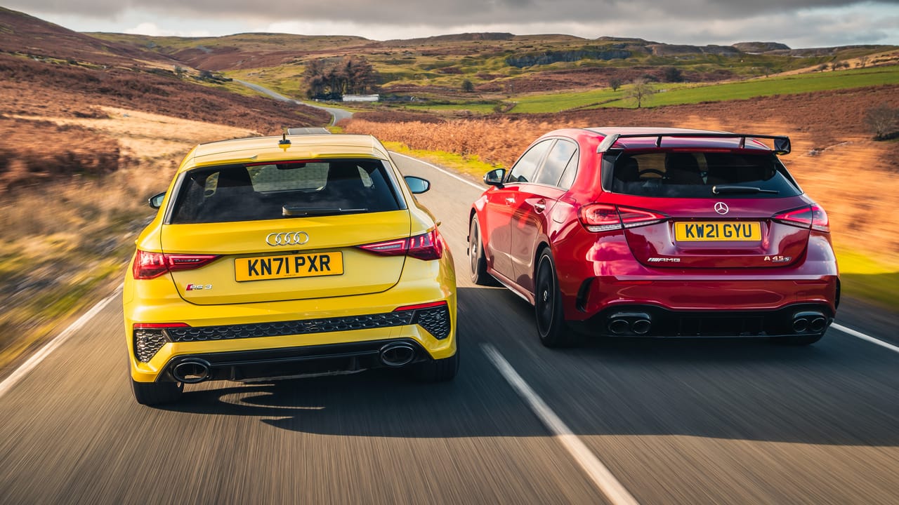 Audi RS3 vs Mercedes A45 S: the drag race in numbers | Top Gear