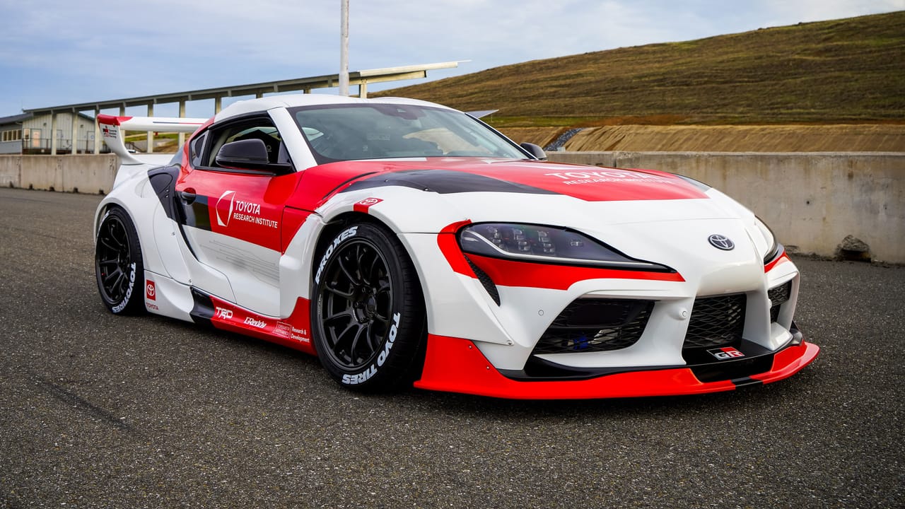 Toyota’s self-drifting Supra has drifted itself around some obstacles ...