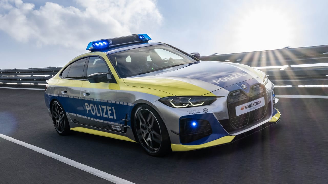 Check out this modified BMW i4 electric police car | Top Gear