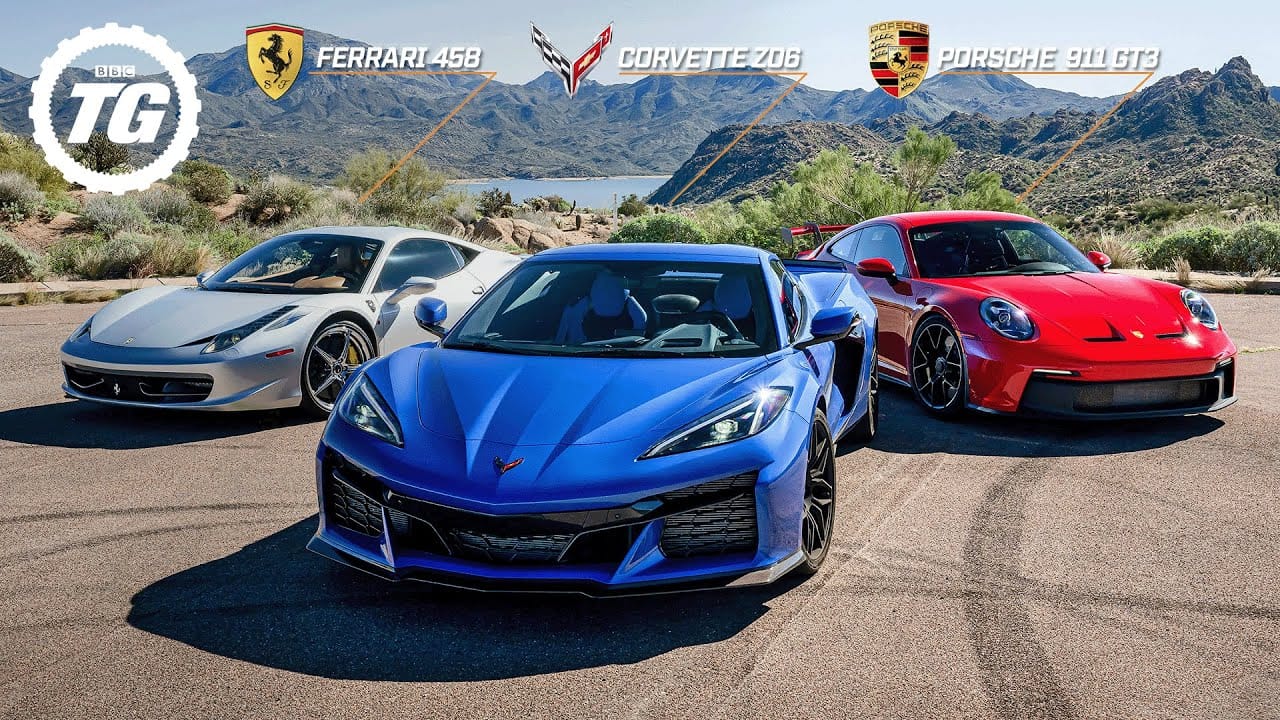 Watch: new Corvette Z06 vs the sublime Ferrari 458 Italia and Porsche ...