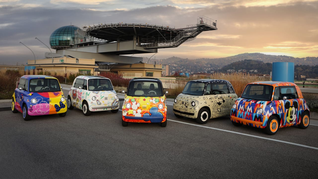 Fiat reveals five Topolinos wearing Mickey Mouse liveries | Top Gear