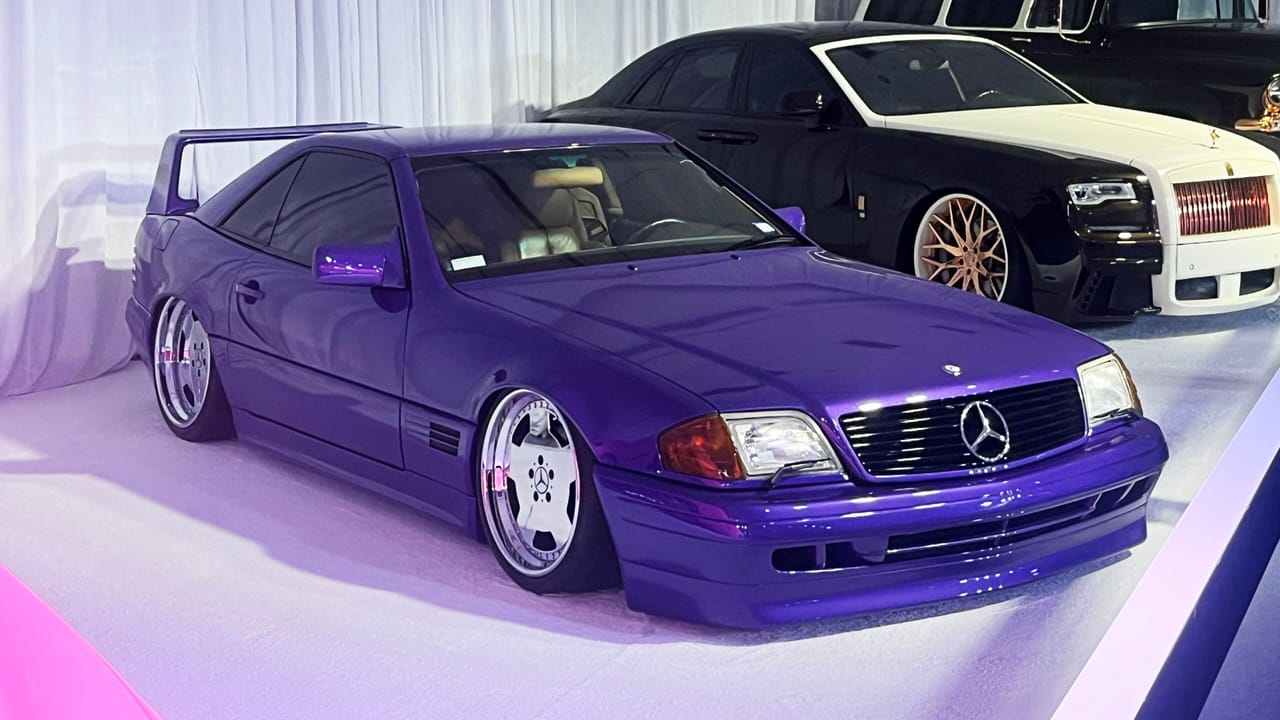 A chopped Maybach and a slammed SL: West Coast Customs at the LA show ...