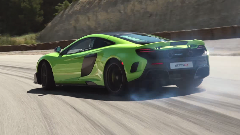 Watch McLaren’s 675LT get very sideways on track | Top Gear
