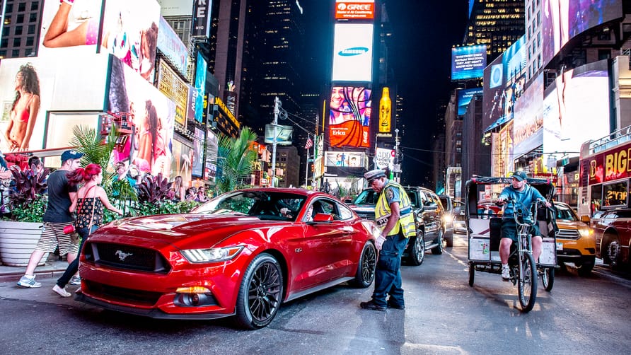 Photo of the day: Ford Mustang in Times Square | Top Gear