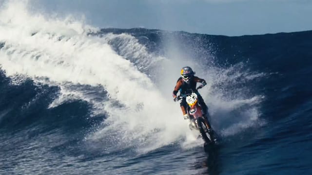 Watch: Robbie Maddison rides a dirtbike across water | Top Gear