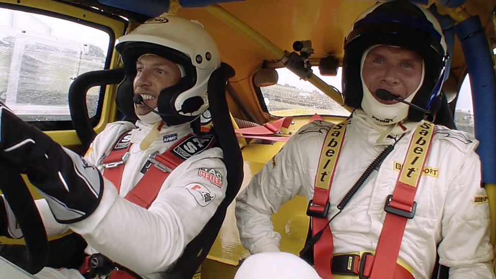 Watch Jenson Button and David Coulthard race Rallycross | Top Gear