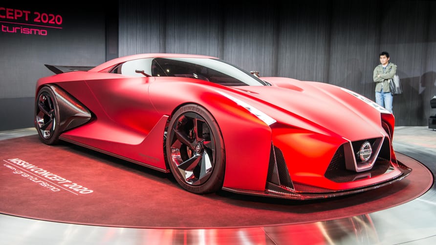 Nissan’s GT-R-previewing Vision GT goes red for Tokyo | Top Gear
