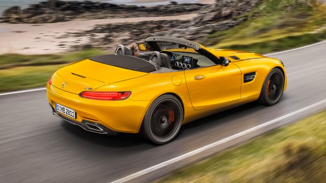 The Mercedes AMG GT S Roadster is fast, and very yellow | Top Gear
