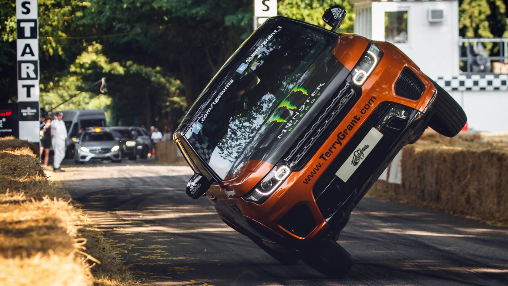 This is what it's like driving on two wheels in a Range Rover | Top Gear