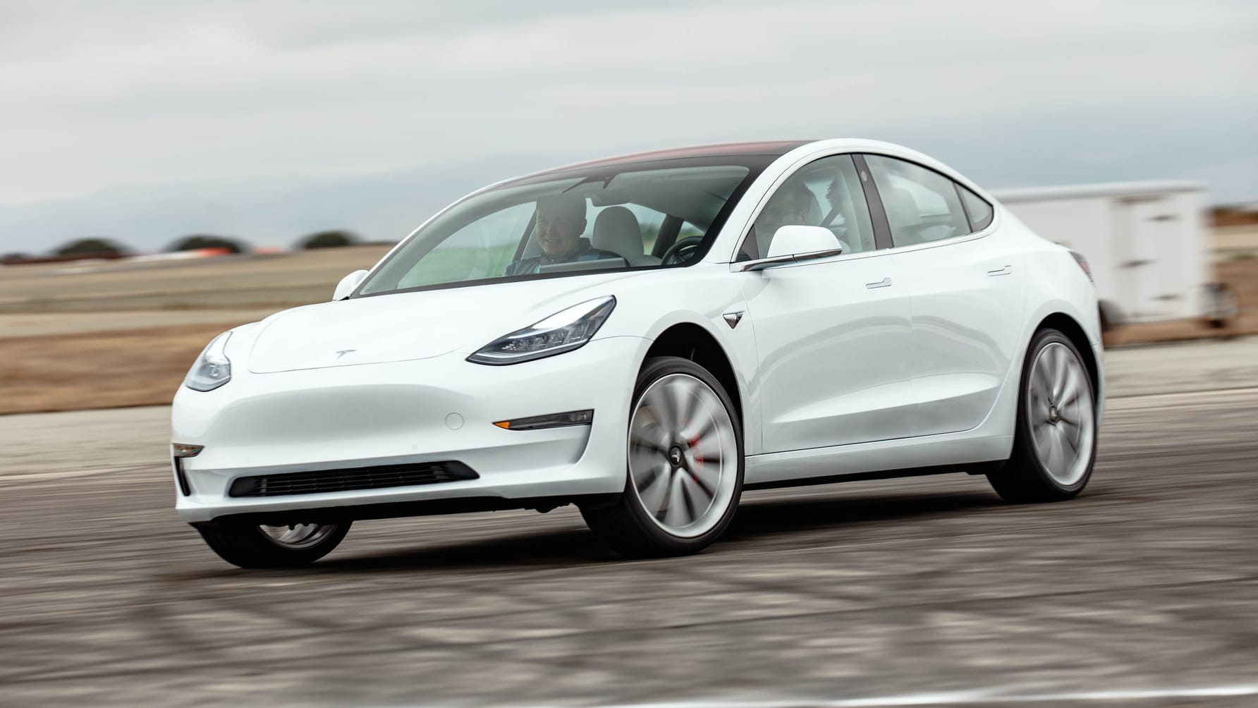 Sideways in a Tesla Model 3 Performance with Track Mode | Top Gear