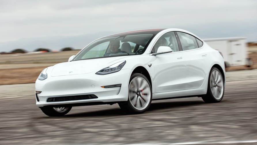 Sideways in a Tesla Model 3 Performance with Track Mode | Top Gear