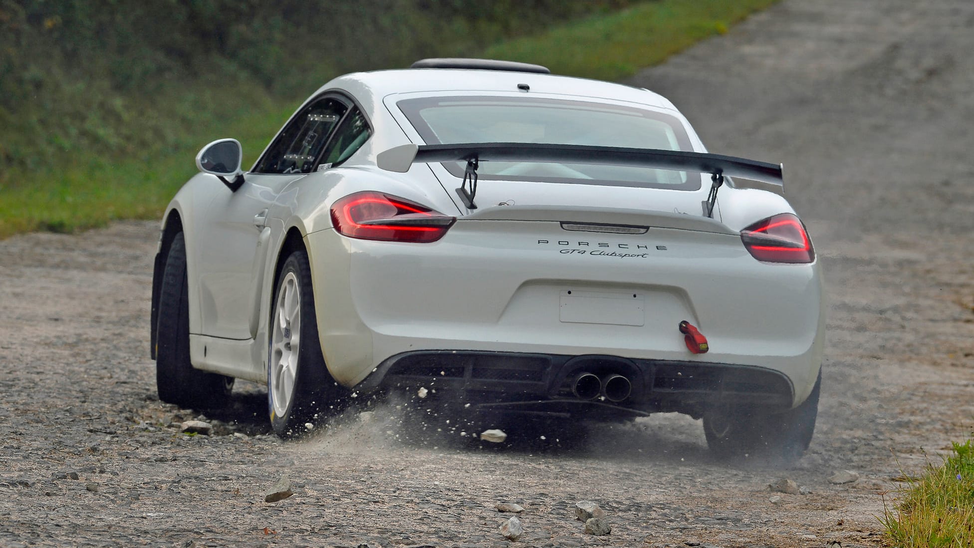 Porsche's Cayman GT4 rally car has a huge lamp pod | Top Gear