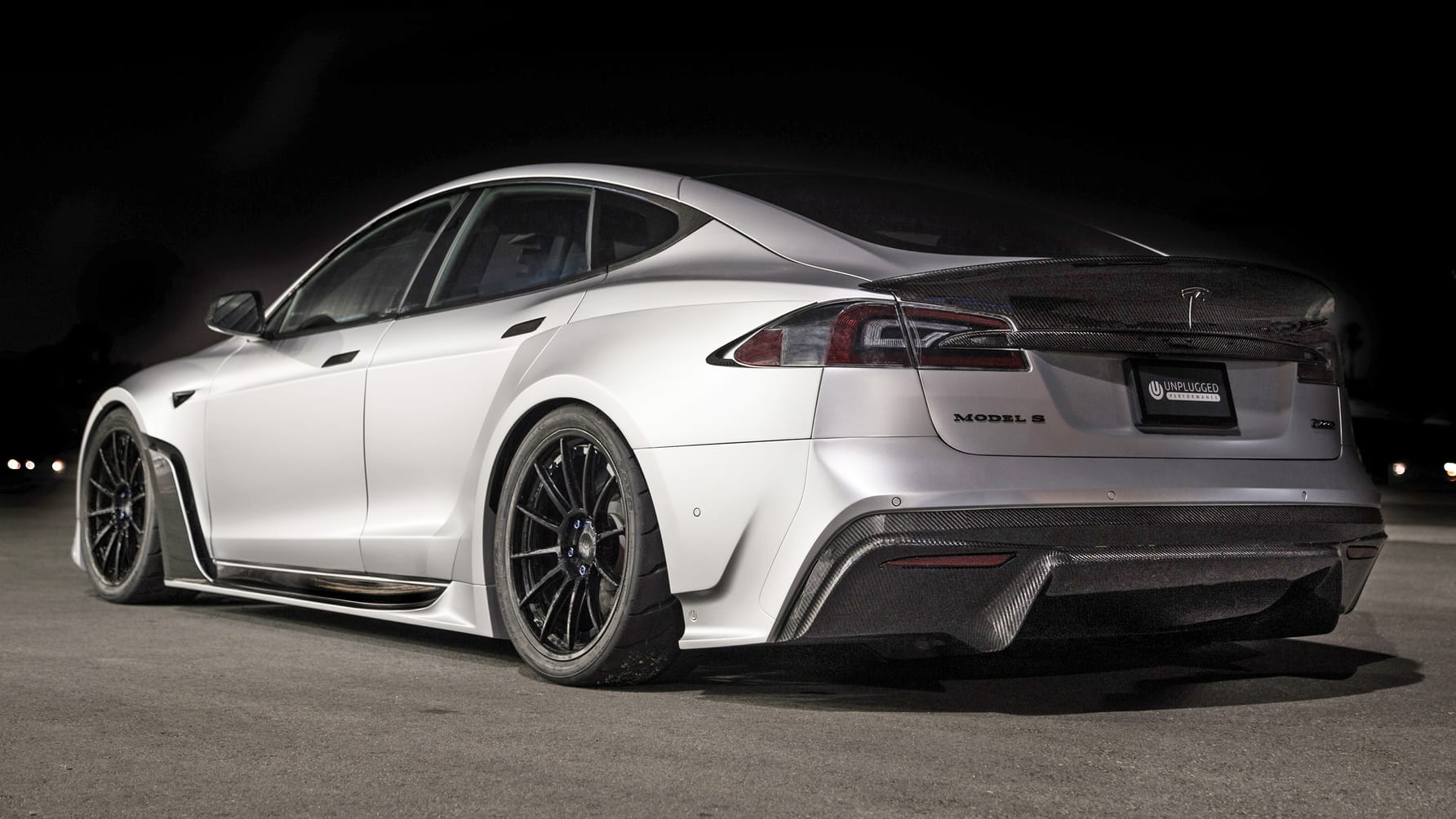 It's a Tesla Model S with a carbon widebody kit | Top Gear