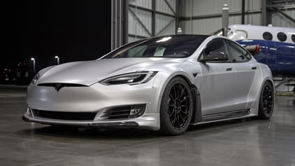It's a Tesla Model S with a carbon widebody kit | Top Gear
