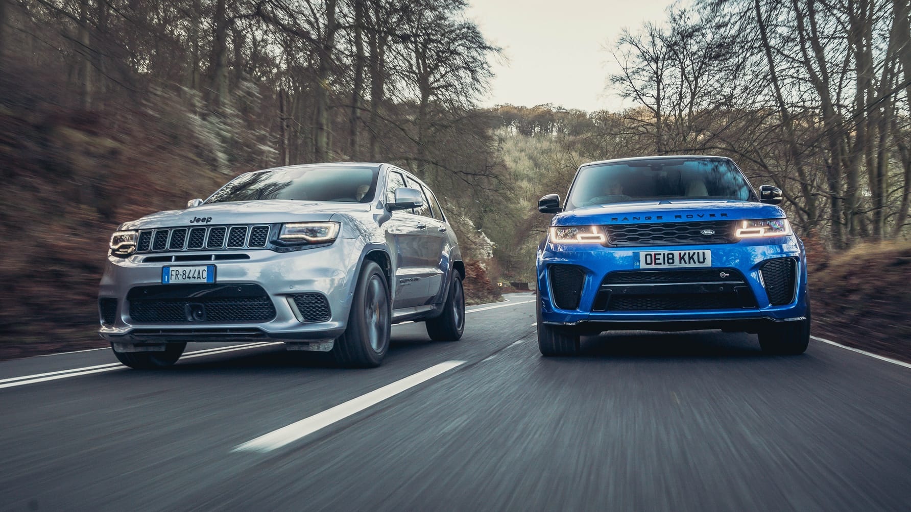 Jeep Trackhawk vs Range Rover Sport SVR | Top Gear