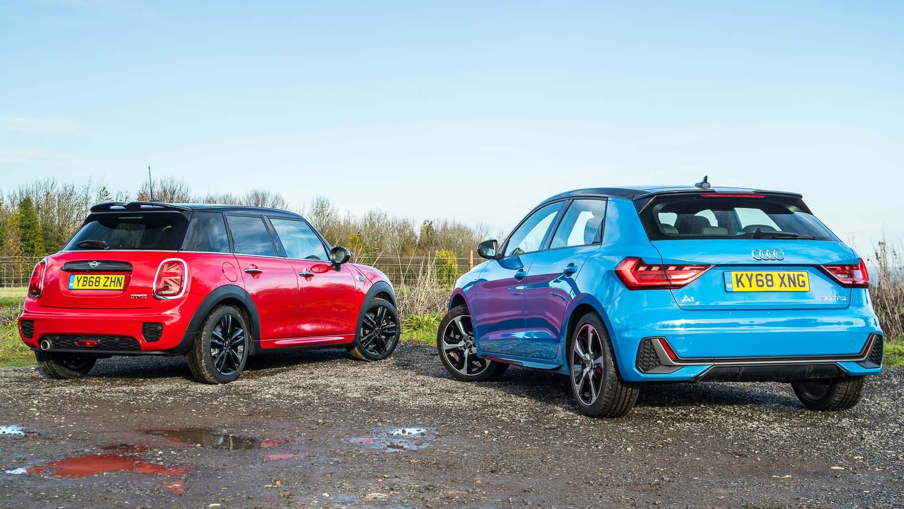 Twin test: Audi A1 vs Mini Cooper | Top Gear