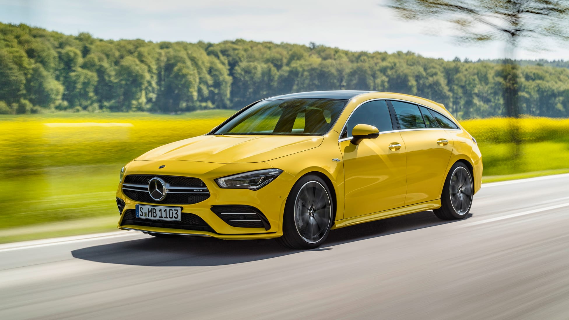 The Merc-AMG CLA 35 Shooting Brake is a 155mph banana | Top Gear