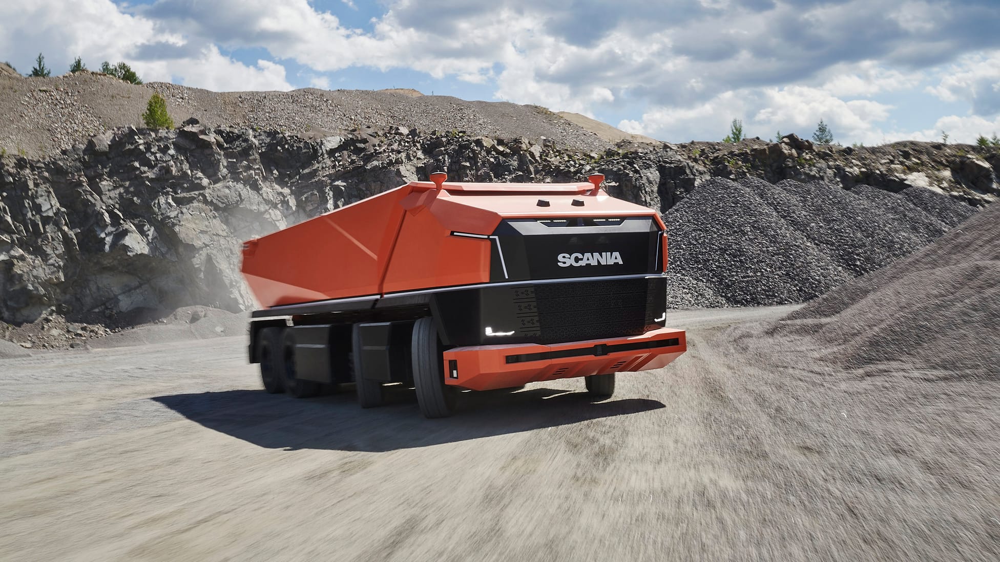 Scania has built a powersliding, autonomous dumper truck | Top Gear