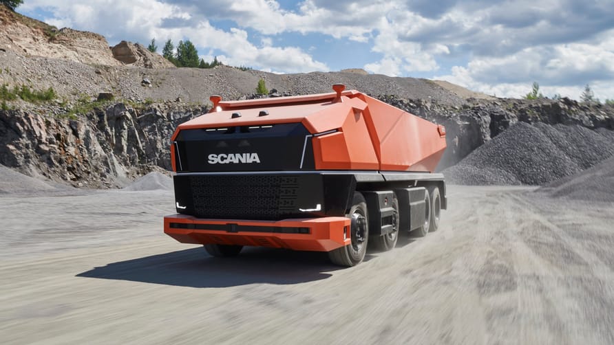 Scania has built a powersliding, autonomous dumper truck | Top Gear