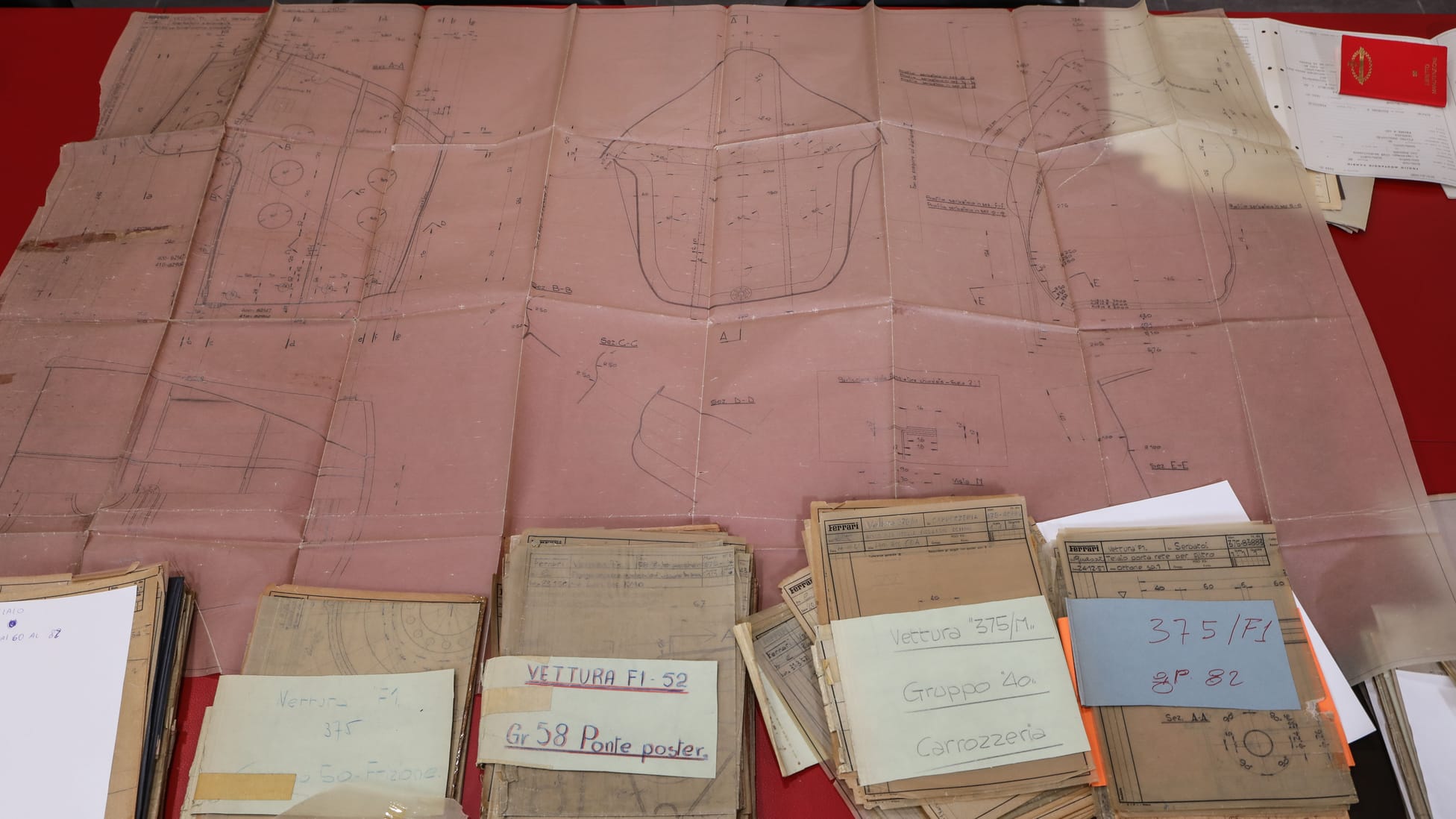 These are the original build sheets for the Ferrari 375 F1 car | Top Gear