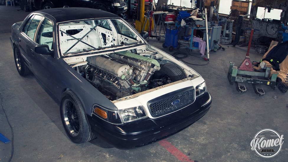 This Ford Crown Victoria has a twin-turbocharged TANK engine | Top Gear