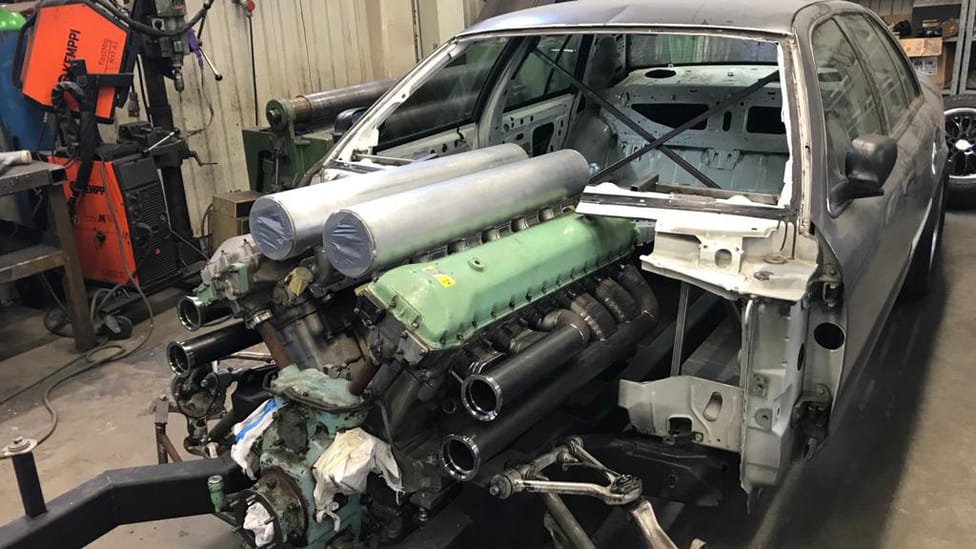 This Ford Crown Victoria has a twin-turbocharged TANK engine | Top Gear