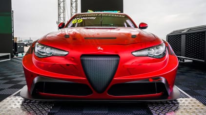 What do you make of this electric Alfa Giulia touring car? | Top Gear