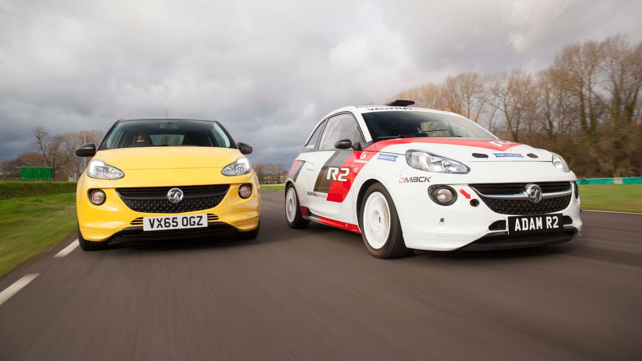 Twin test: Vauxhall Adam S vs R2 rally car | Top Gear