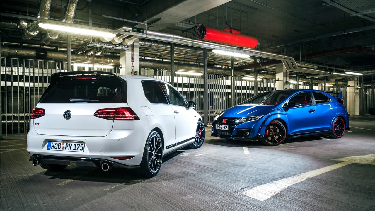 Quick twin test: VW Golf GTI Clubsport vs Honda Civic Type R | Top Gear