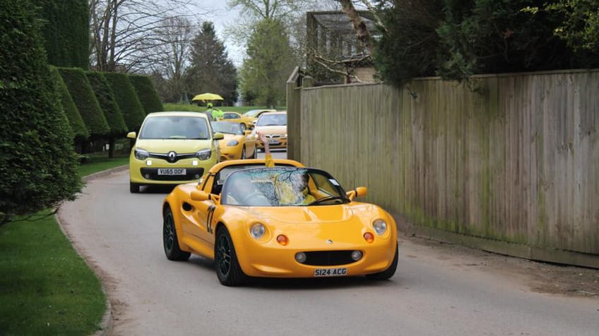 This conga line of yellow cars will warm your heart | Top Gear