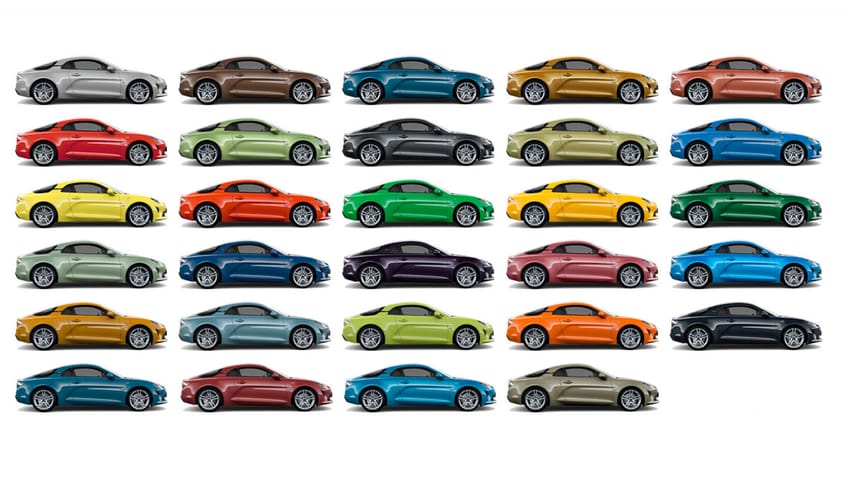 The 12 best colours from Alpine's new Atelier collection | Top Gear