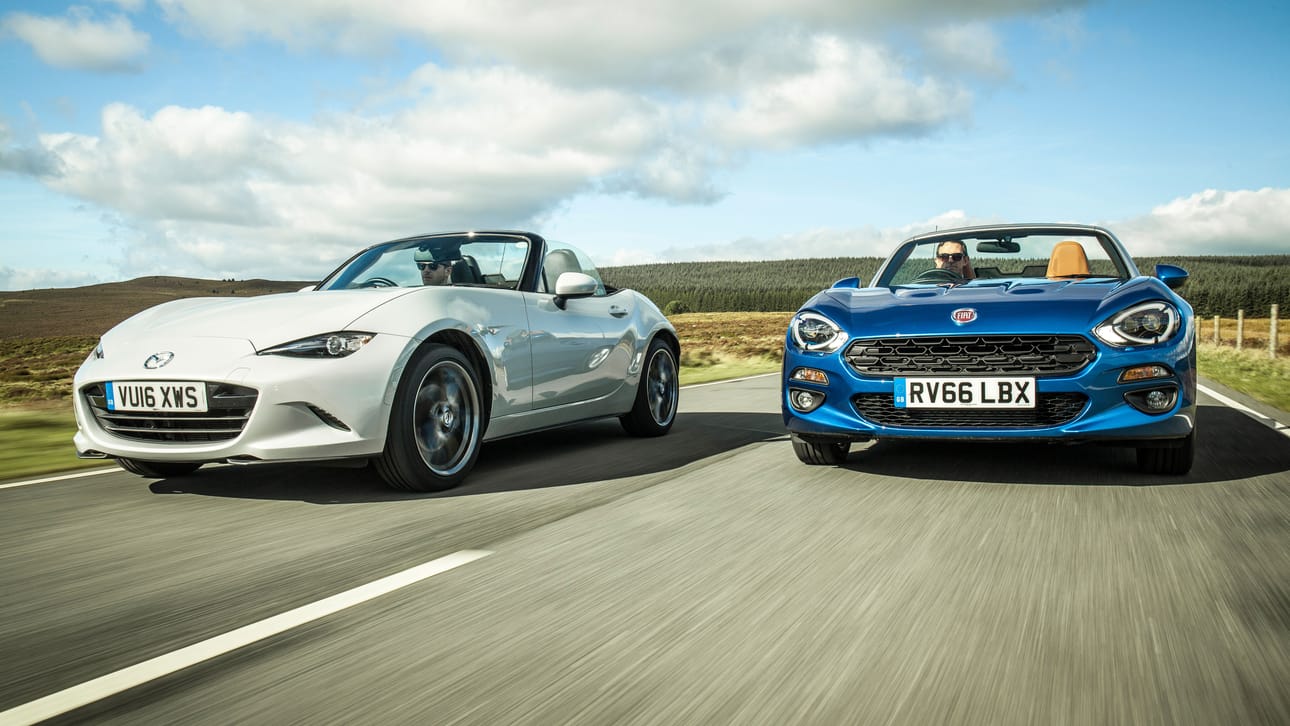 Twin test: Fiat 124 Spider vs Mazda MX-5 | Top Gear