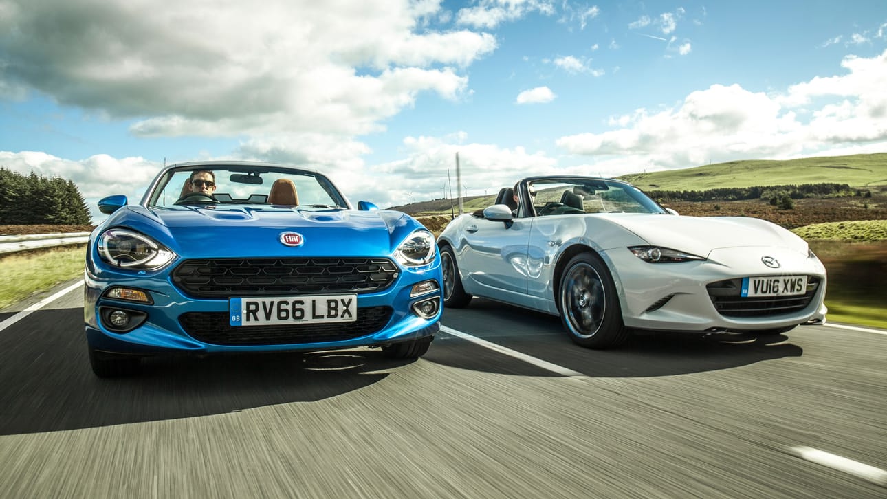 Twin test: Fiat 124 Spider vs Mazda MX-5 | Top Gear