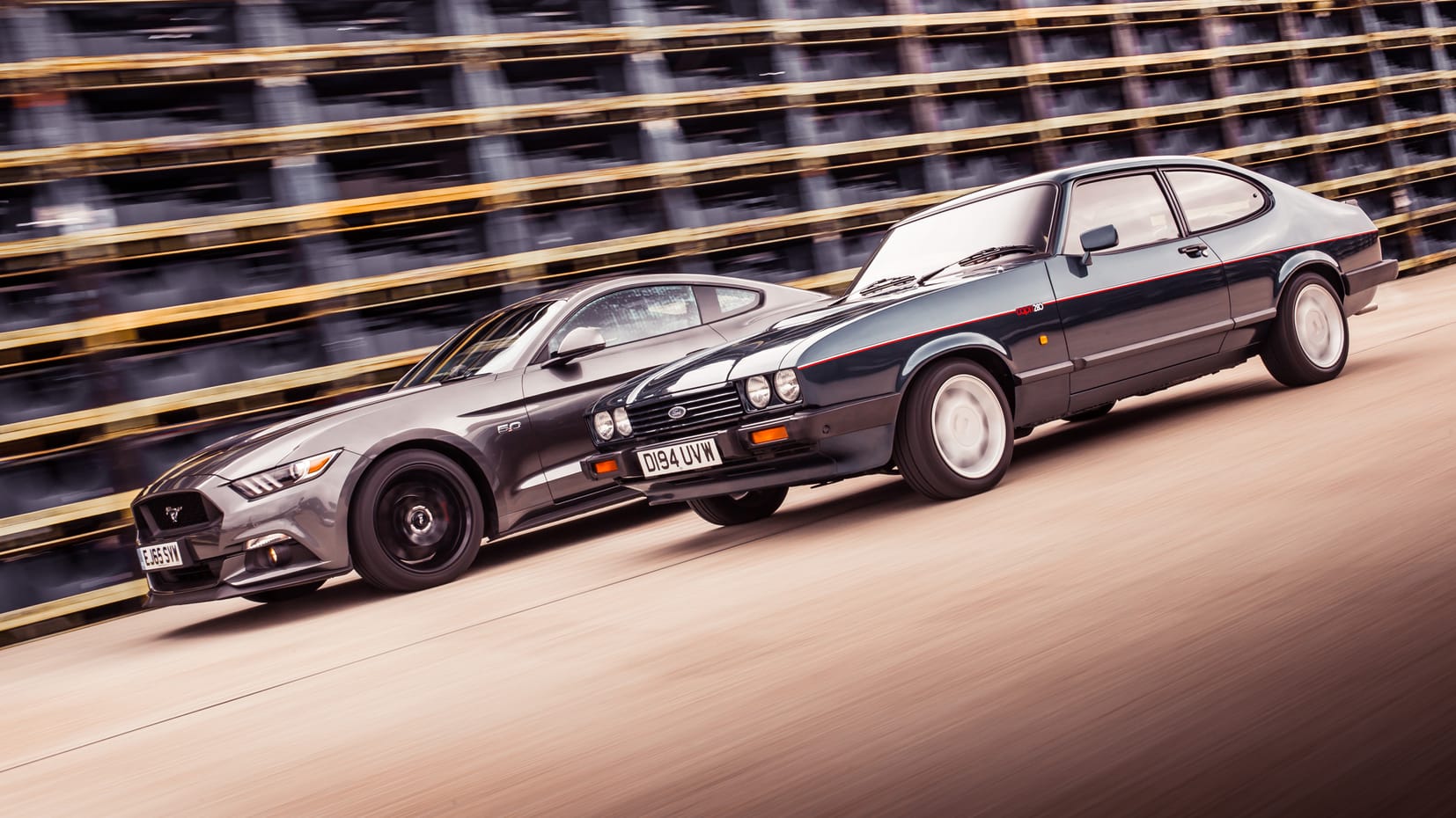 Ford's muscle cars: Mustang GT vs Capri 280 | Top Gear