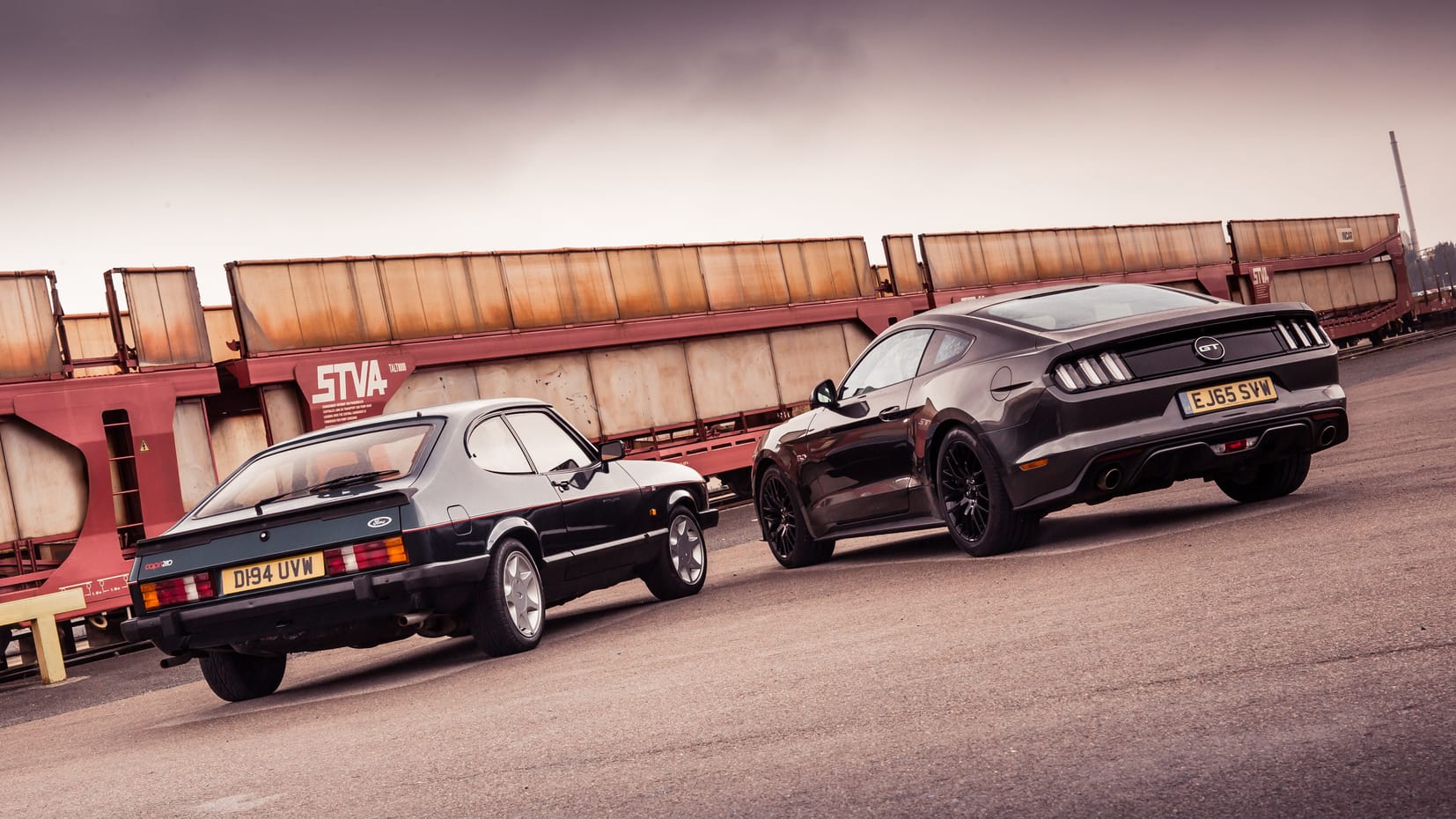 Ford's muscle cars: Mustang GT vs Capri 280 | Top Gear